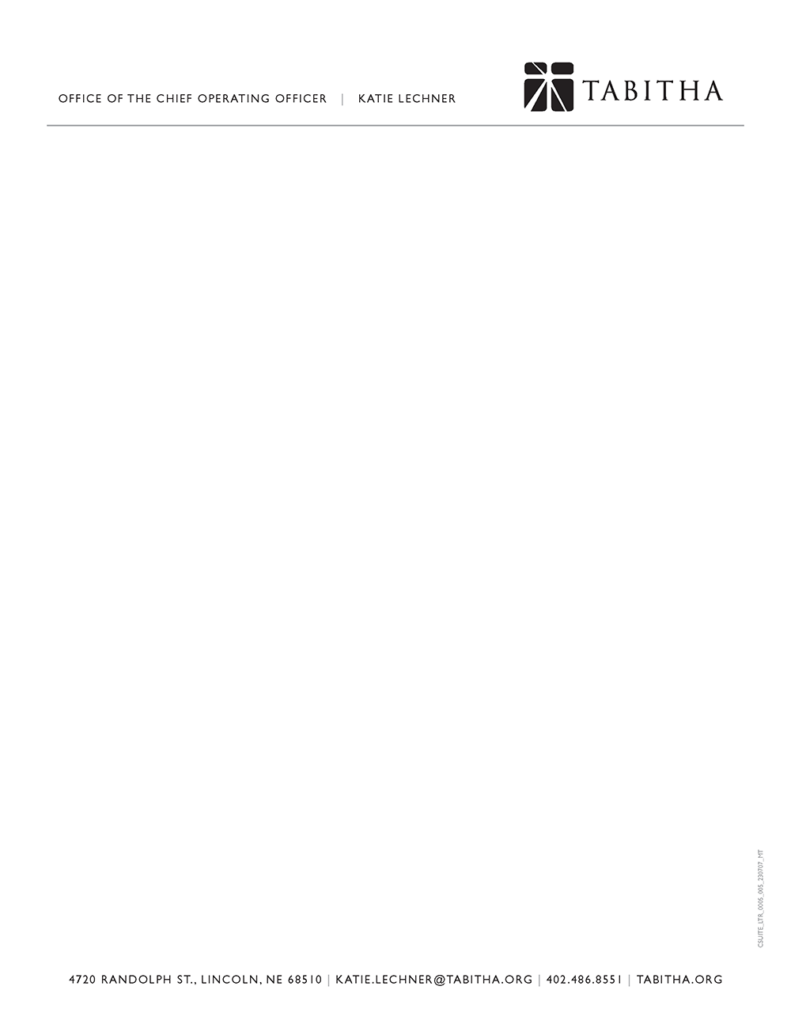 Letterheads: Marketing Toolbox | Tabitha Health