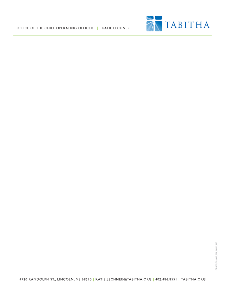 Letterheads: Marketing Toolbox | Tabitha Health