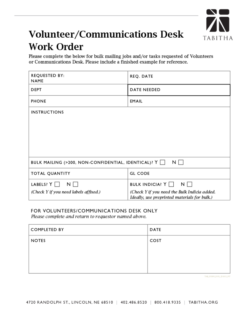 Forms: Marketing Toolbox | Tabitha Health